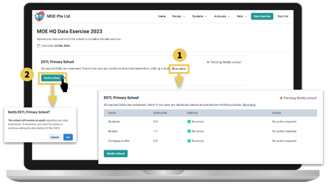 MOE HQ School Bus Exercise (Operators)