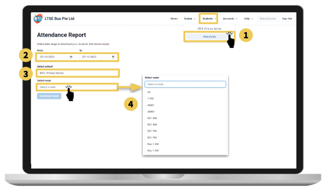 Accessing Attendance Reports